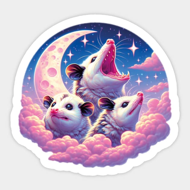 3 Possum Moon - Trash Opossum - Sticker | TeePublic
